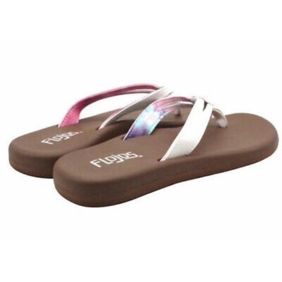 Flojos | Shoes | Flojos Womens Margo Flip Flop Sandal White Tie Dye ...